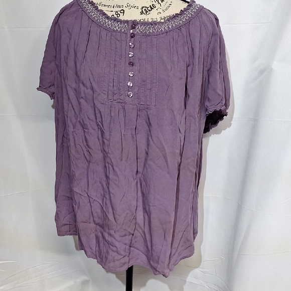 Faded Glory | Tops | Womens Purple Short Sleeve Top | Poshmark